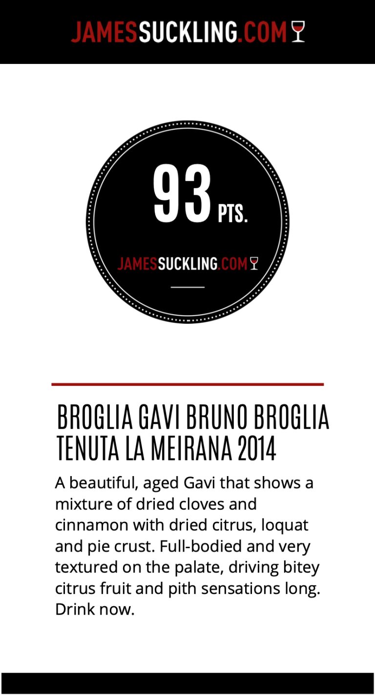 JamesSuckling.com - 93 PTS. Bruno Broglia 2014 - Broglia